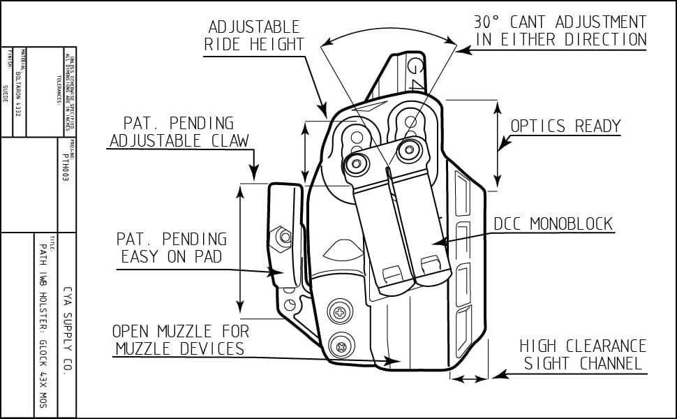 PSA Dagger Compact Holster | Path IWB | CYA Supply Co – CYA Supply Co.